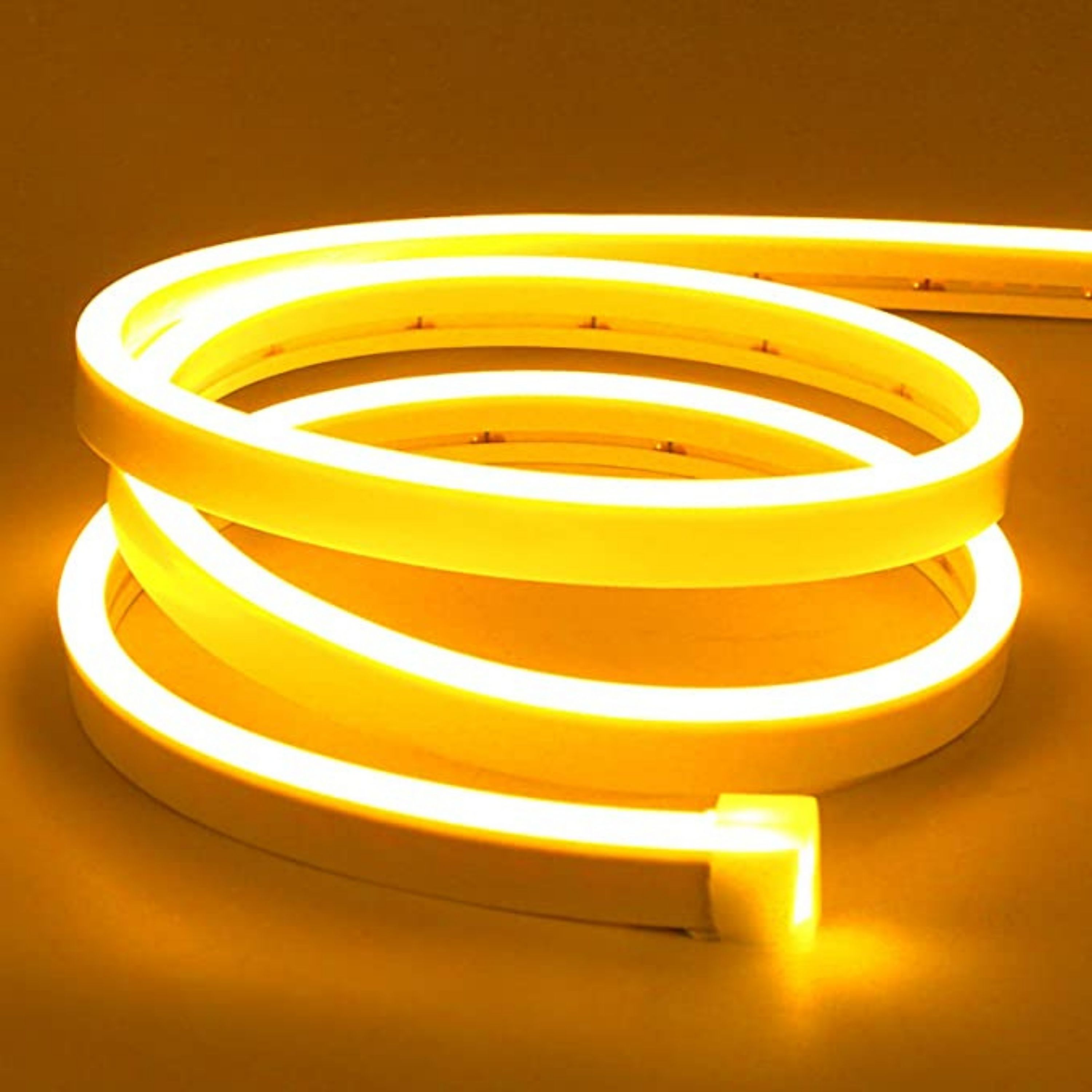 Tira Led Neón Flex Unicolor Decorativa 5 Metros Con Fuente De